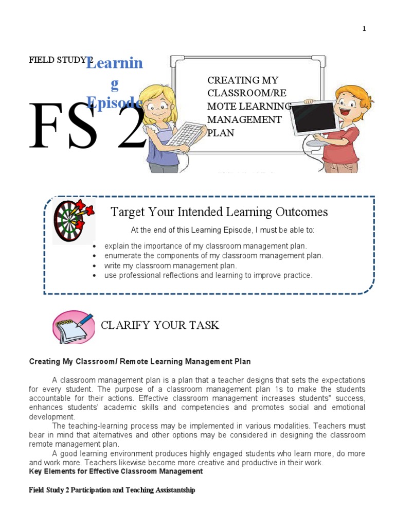 FS 2 Module | PDF | Classroom Management | Lesson Plan