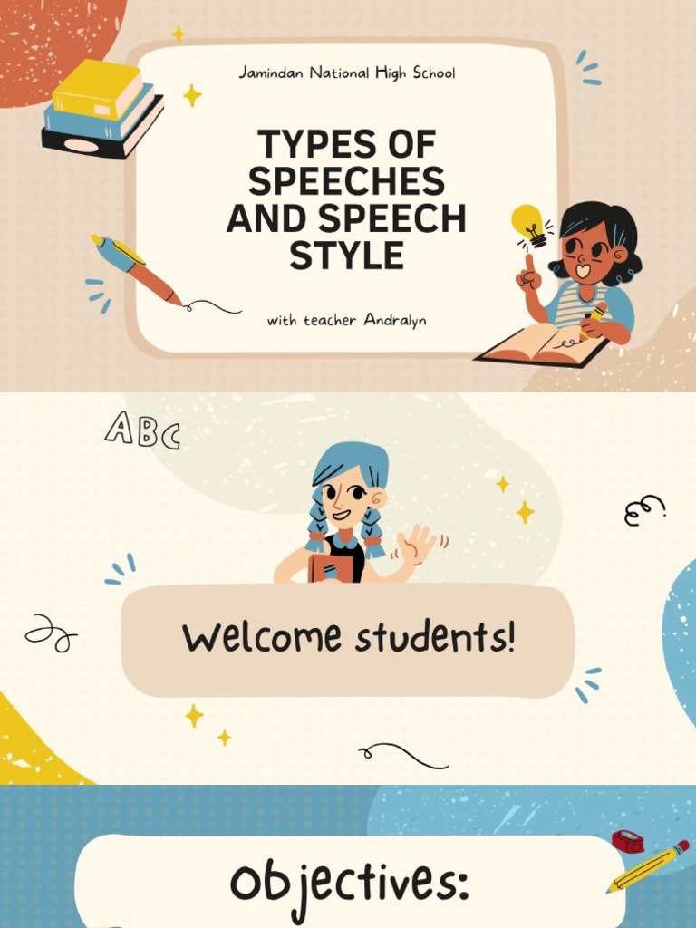 Types of Speech: Purpose and Delivery | PDF | Speech | Attitude ...