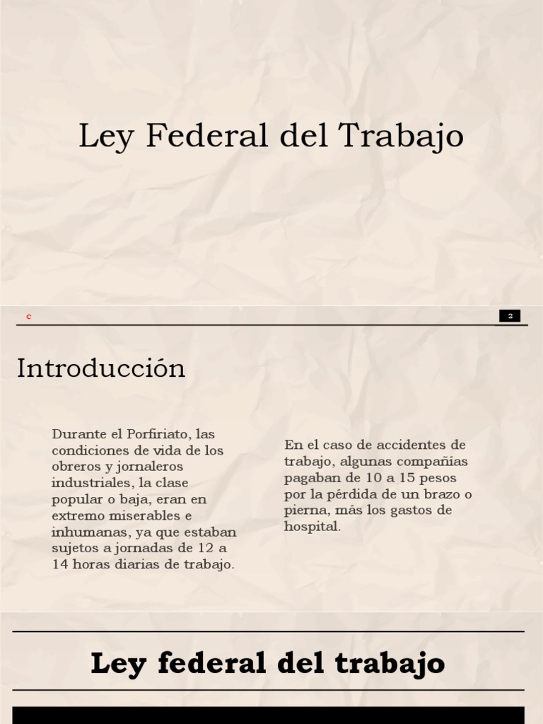 Ley Federal Del Trabajo | PDF | Regulación | Constitución