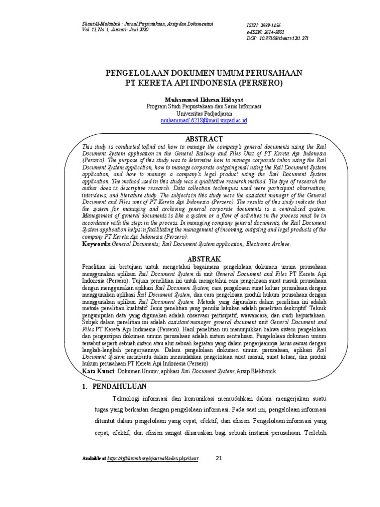 Pengelolaan Dokumen Umum Perusahaan | PDF | Computing | Information ...