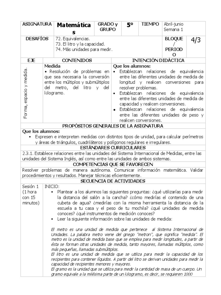 5to Grado Matemáticas (2019-2020) | PDF | Kilogramo | Multiplicación
