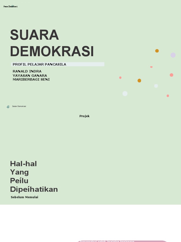 5 TEMA SUARA DEMOKRASI PPTX | PDF | Karier & Perkembangan | Ilmu Sosial