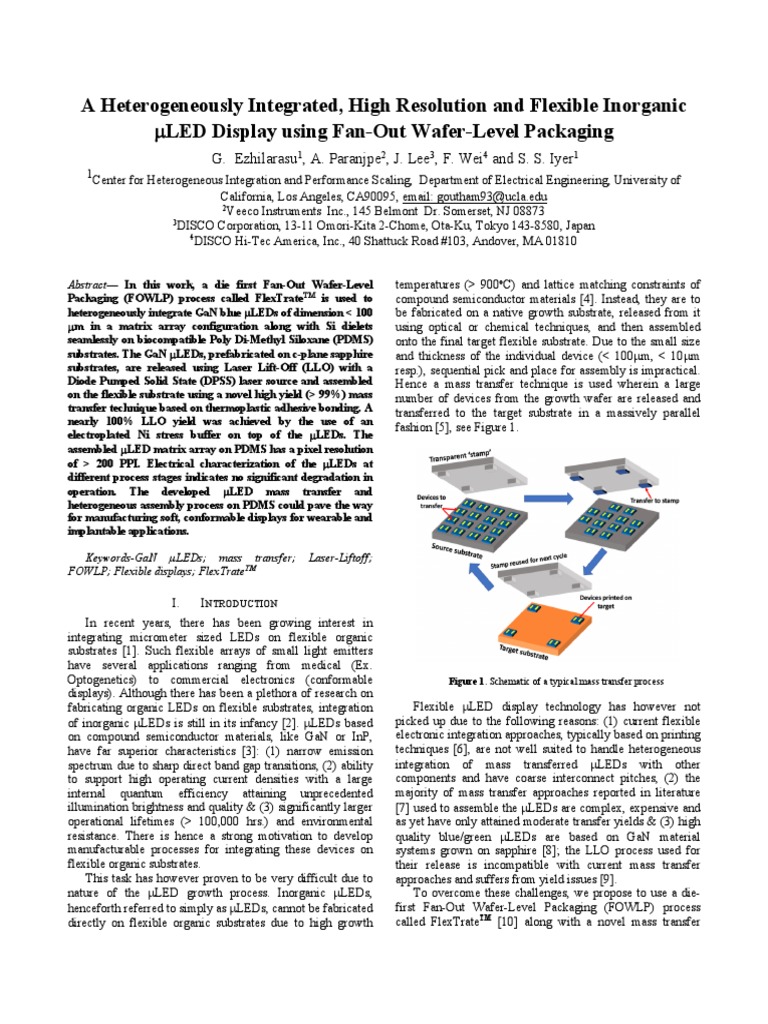 ECTC2020 PaperNo.286 Vfinal | PDF | Light Emitting Diode | Laser