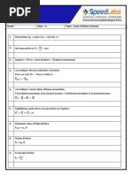 Class 11 Gravitation Formula Sheet | PDF | Newton's Law Of Universal ...