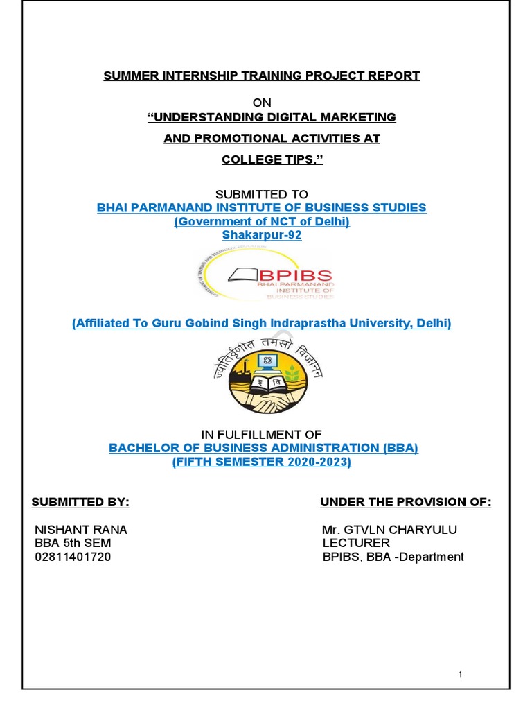 Finall Nishant Project-Report | Download Free PDF | Digital Marketing ...