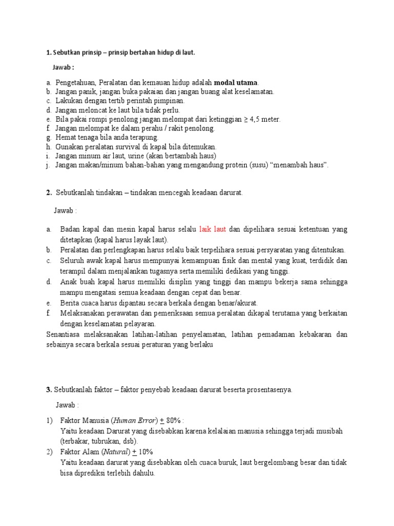 Lembar Jawaban BST | PDF