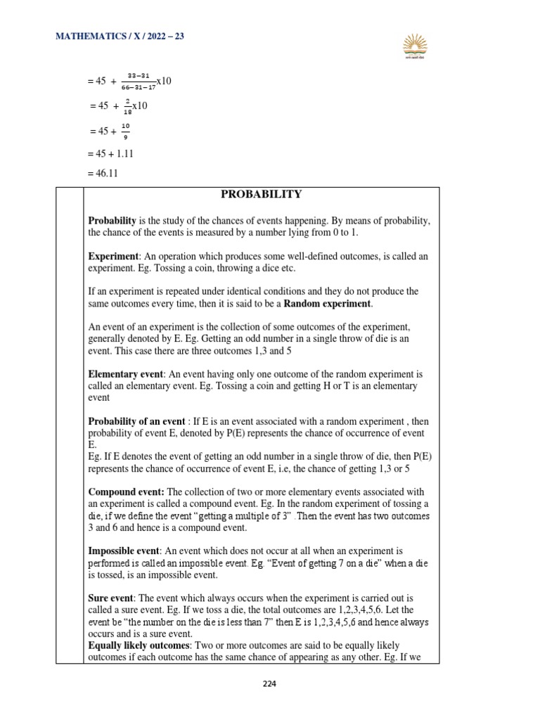 Mathematics 10 | PDF | Probability | Randomness