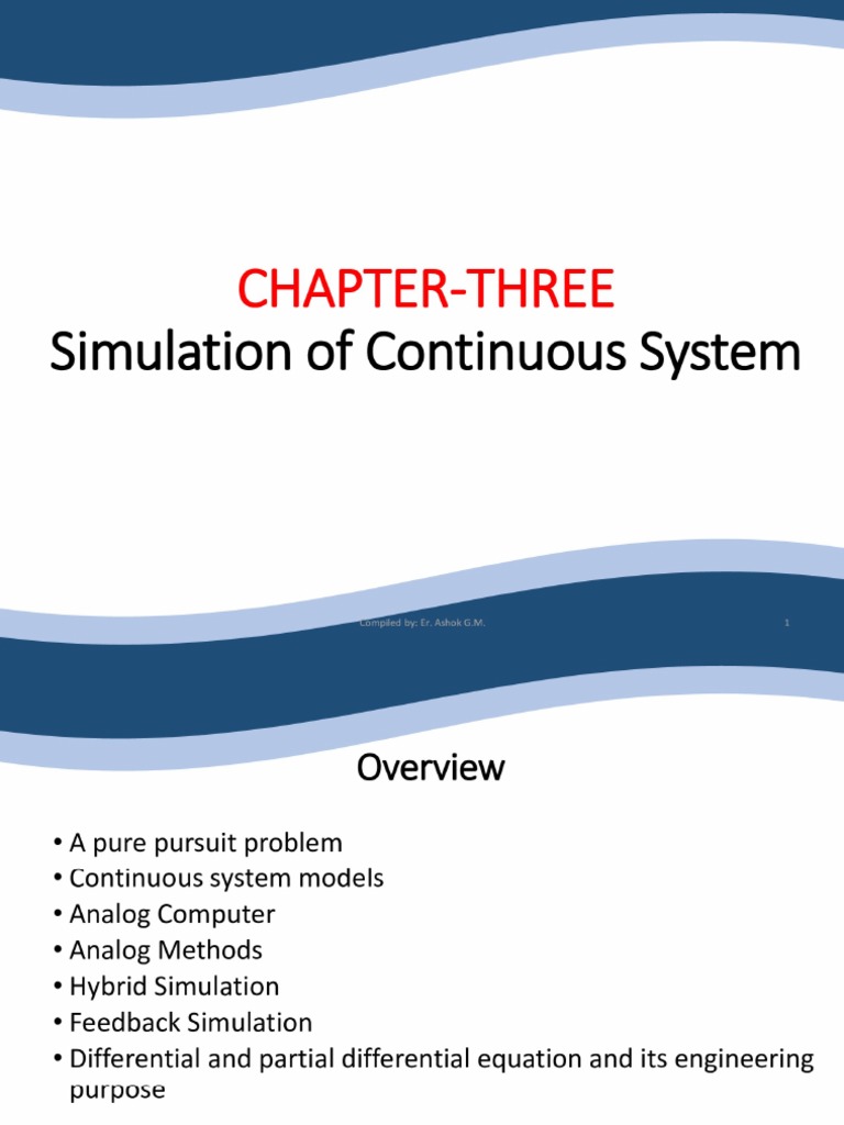 Chap 3 Simulation Of Continuous System Pdf