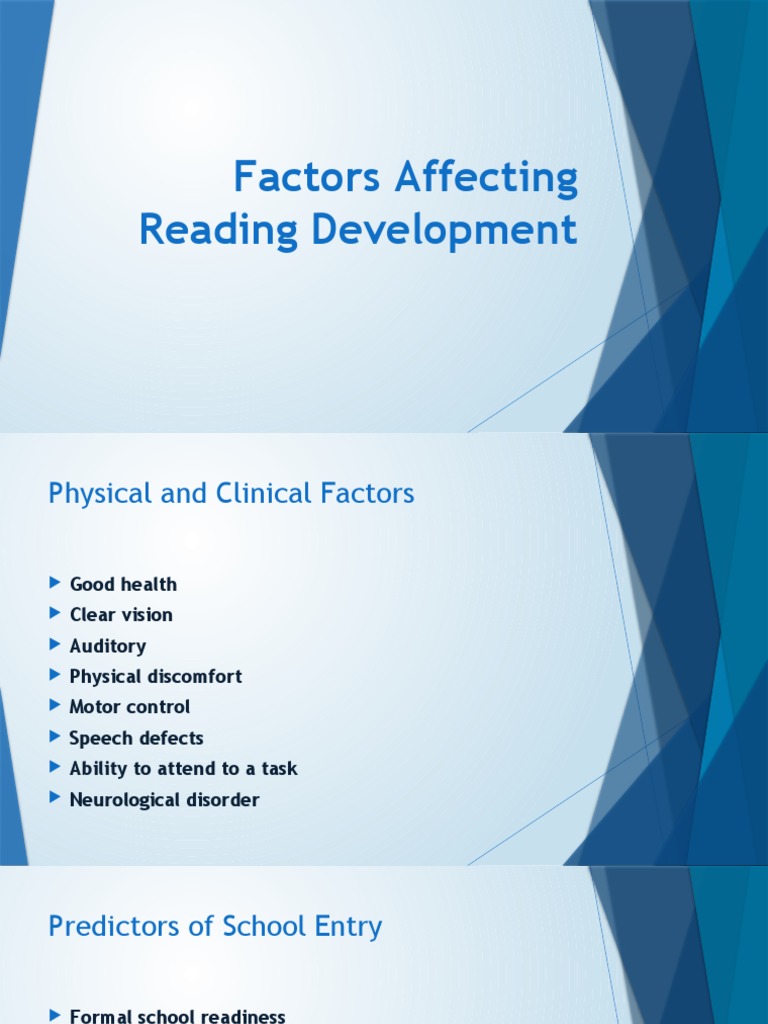 Factors Influencing Reading Development | PDF