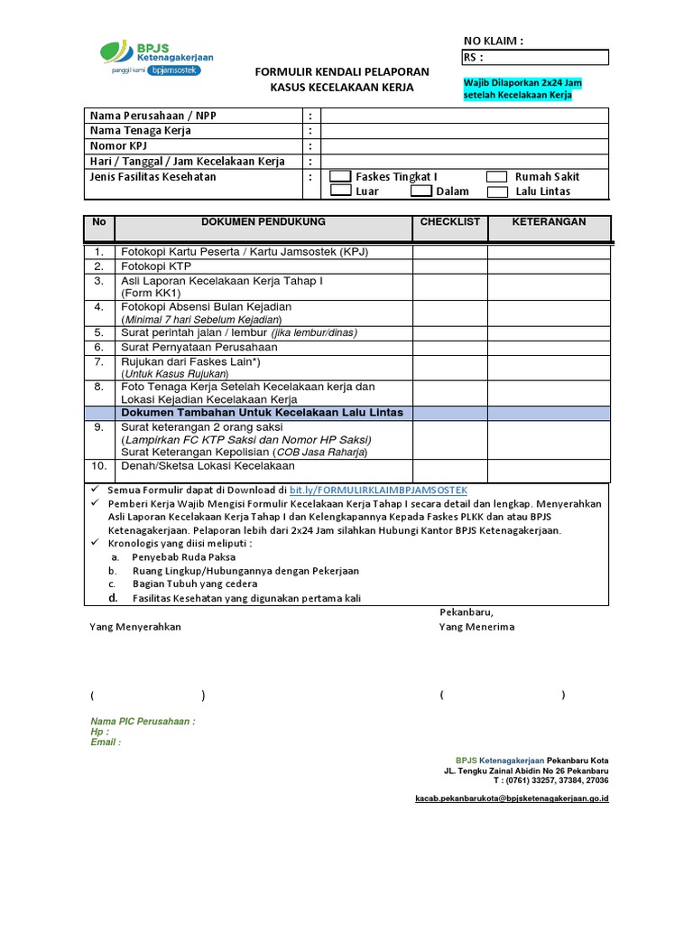 Form Kendali KK Perusahaan 2022 | PDF