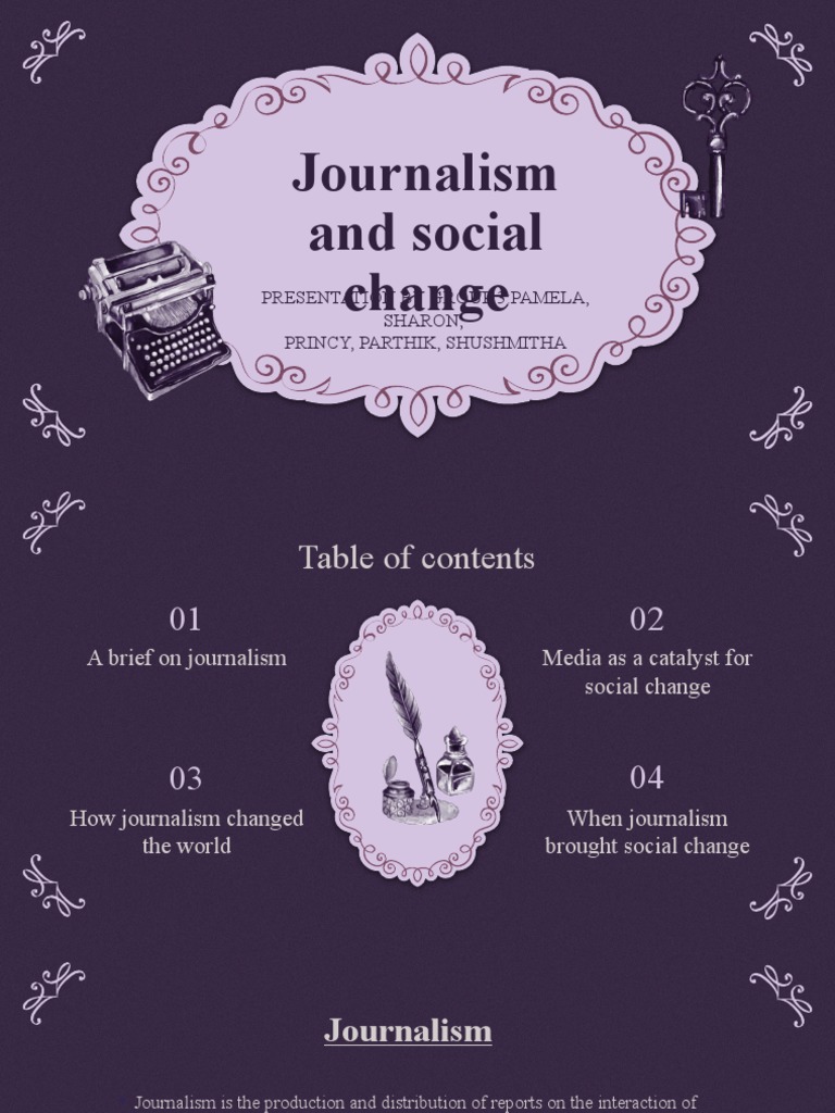 Journalism's Role in Social Change | PDF | Journalism