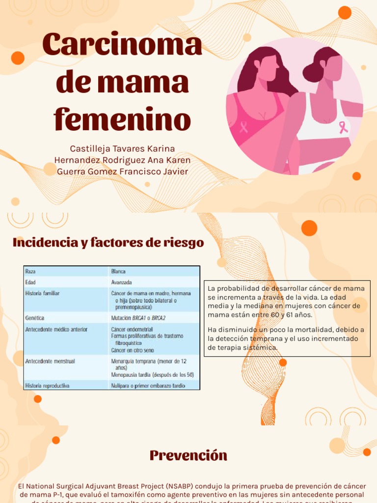 Diagnóstico y prevención del cáncer de mama | PDF | Relaciones ...
