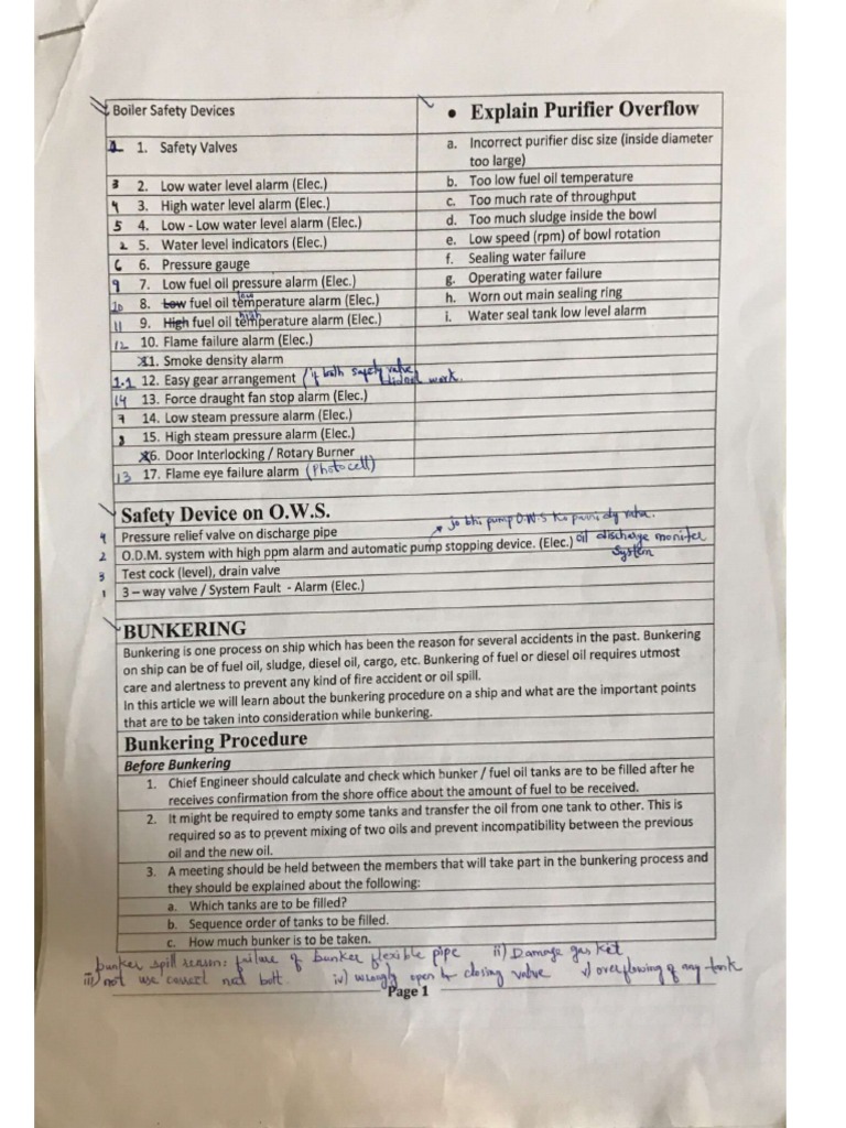 Engine Watchkeeping Questions | PDF