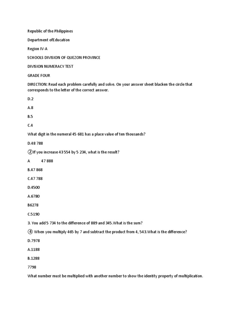 Document | PDF | Mathematics | Arithmetic