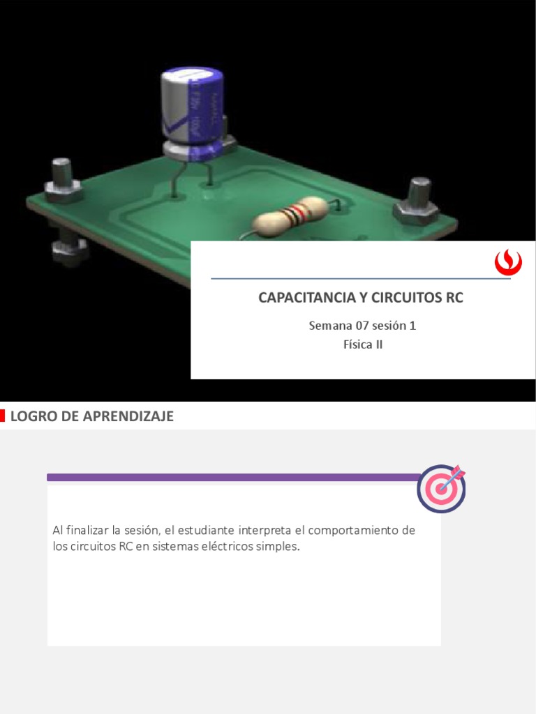 Escribir Aquí El Título Del Material: Capacitancia Y Circuitos RC | PDF | Condensador | Electricidad