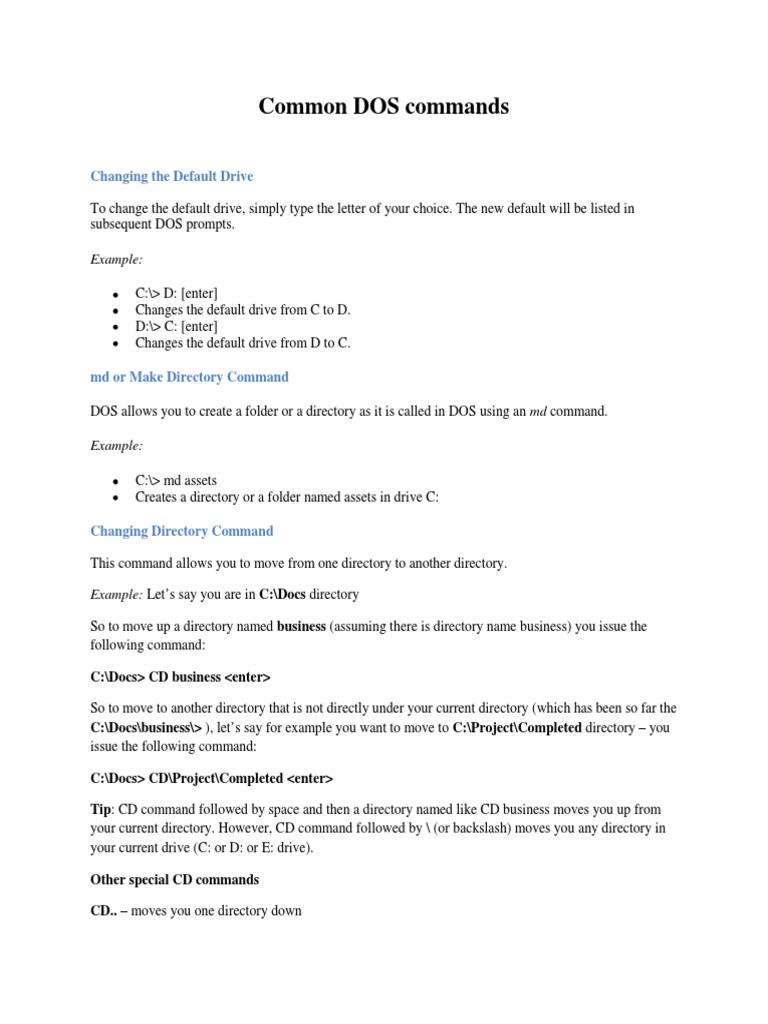 Ms Dos | PDF | Computer File | Directory (Computing)