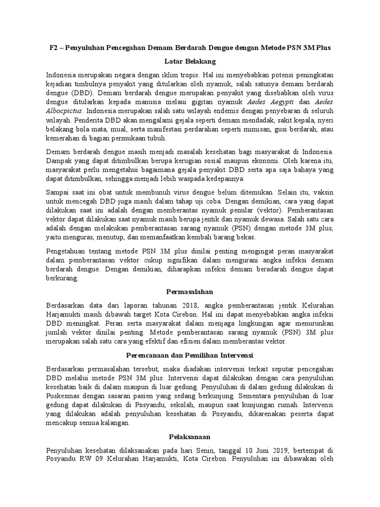 F2 - Penyuluhan Pencegahan Demam Berdarah Dengue Dengan Metode PSN 3M ...