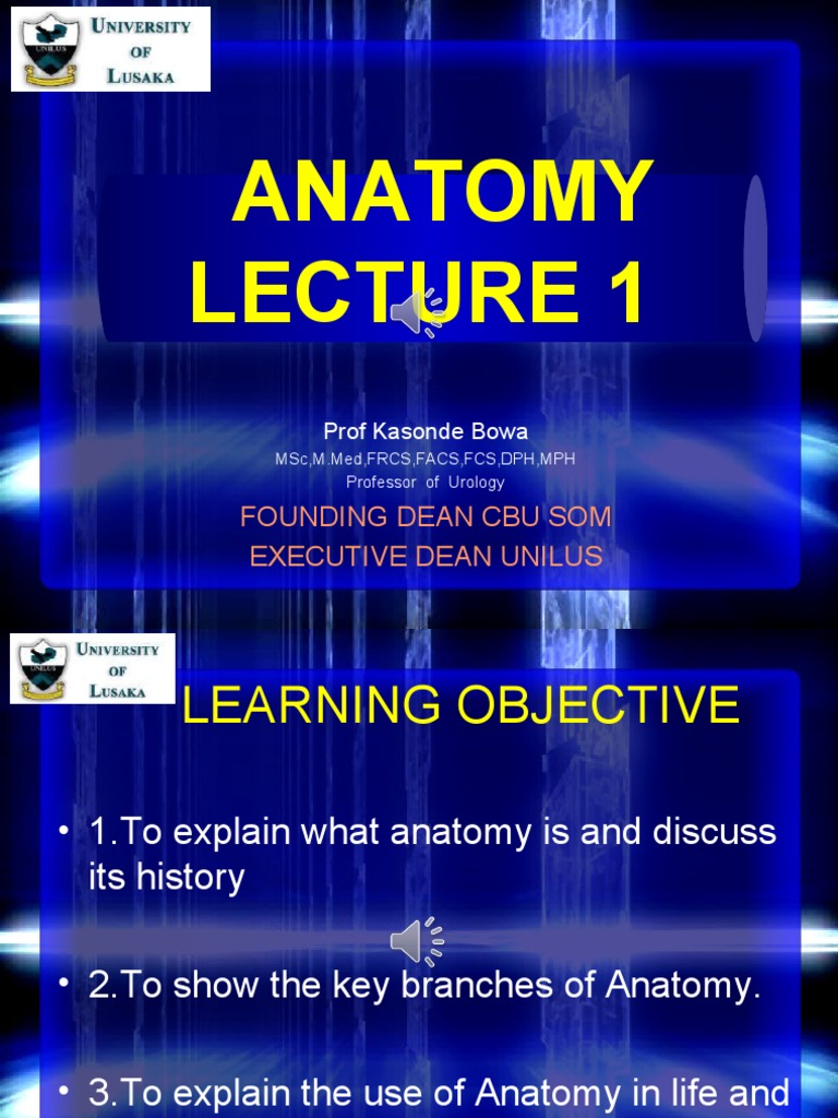 Anatomy 1 Unilus | PDF | Anatomy | Morphology (Biology)