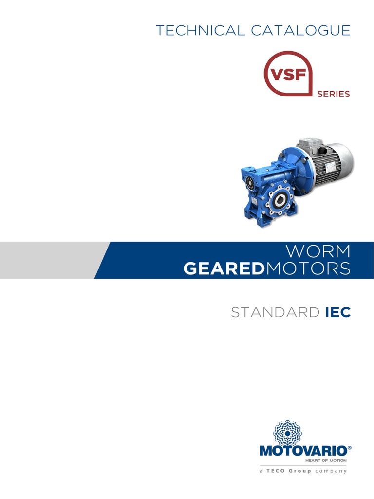 Technical Catalogue VSF Iec STD en Rev1 2021 | PDF | Electric Motor | Gear