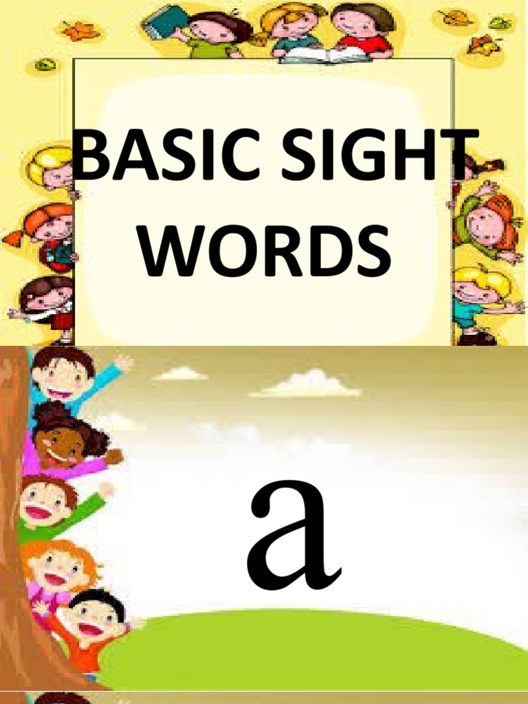 Dolch Basic Sight Words | PDF