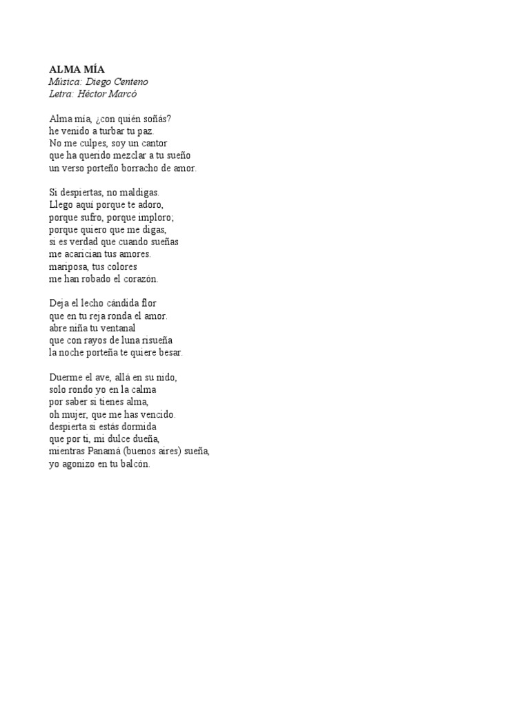 Letra Cantos | PDF