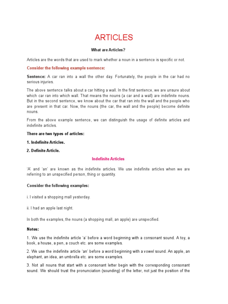 Class 1 Articles | PDF | Foreign Language Studies | General Fiction