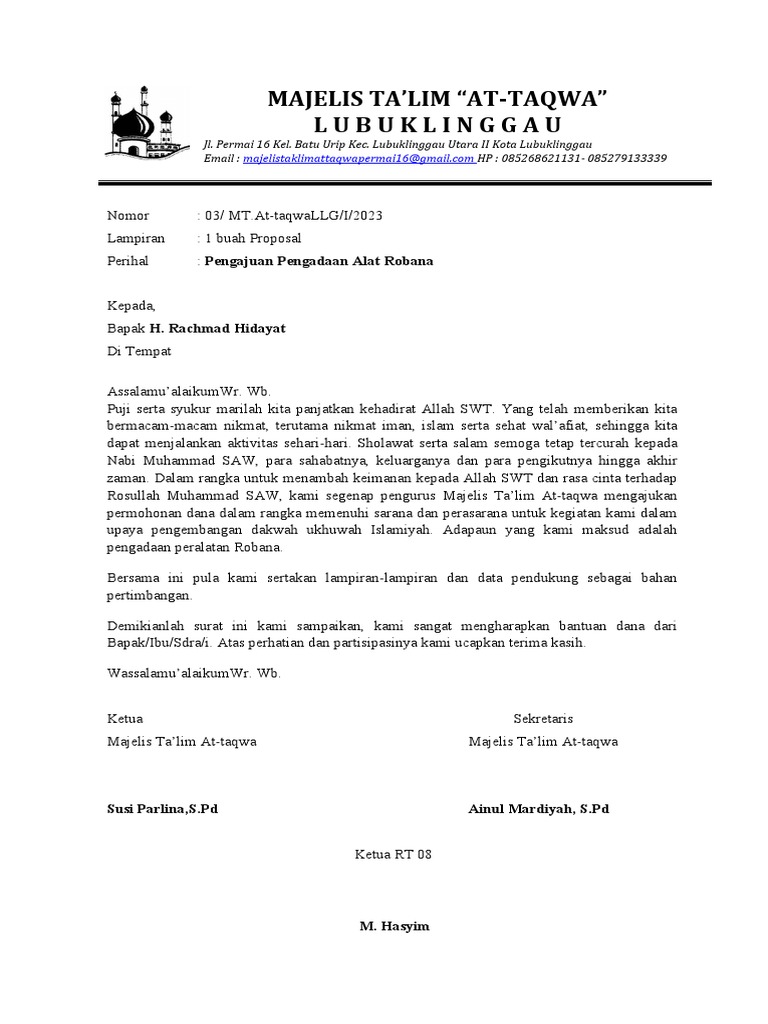 Proposal Hadroh | PDF