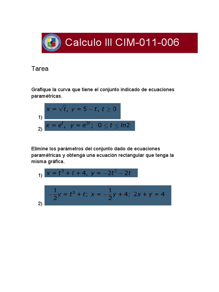 Tarea de Calculo LLL | PDF