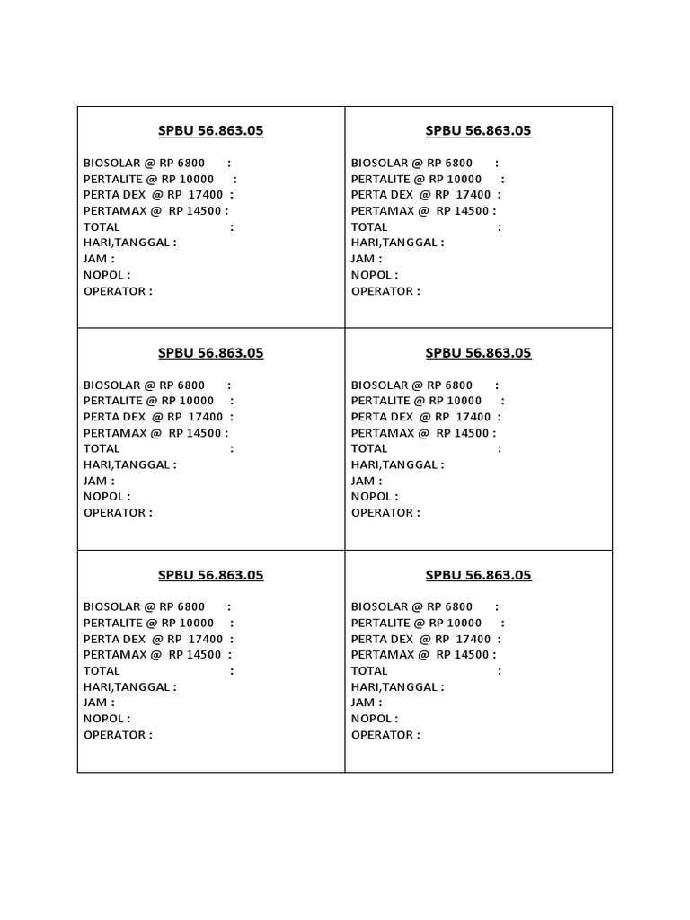 Harga Perta DEX di SPBU 56.863.05 | PDF