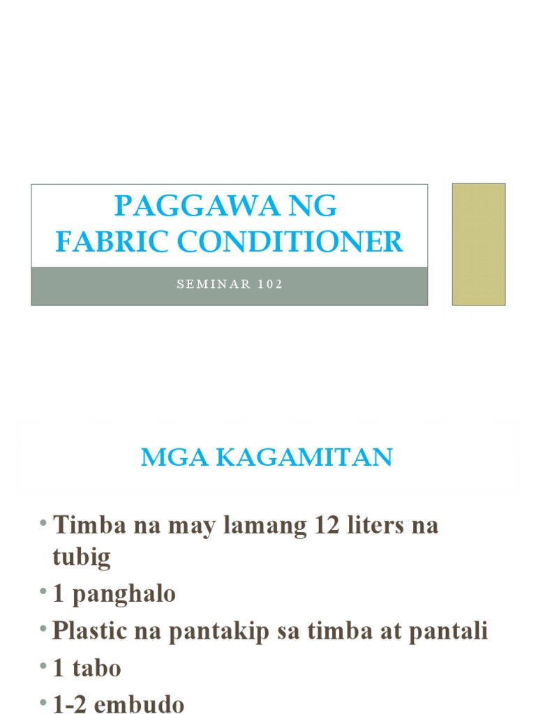 Paggawa NG Fabcon | PDF