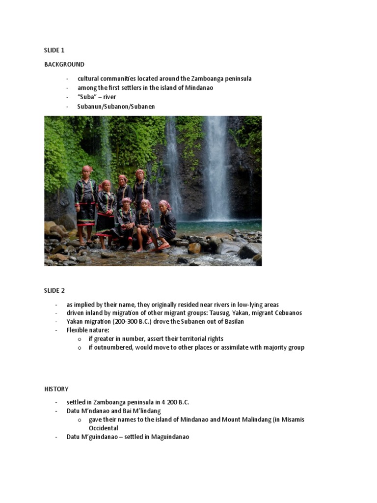 SUBANEN BACKGROUND and HISTORY | PDF
