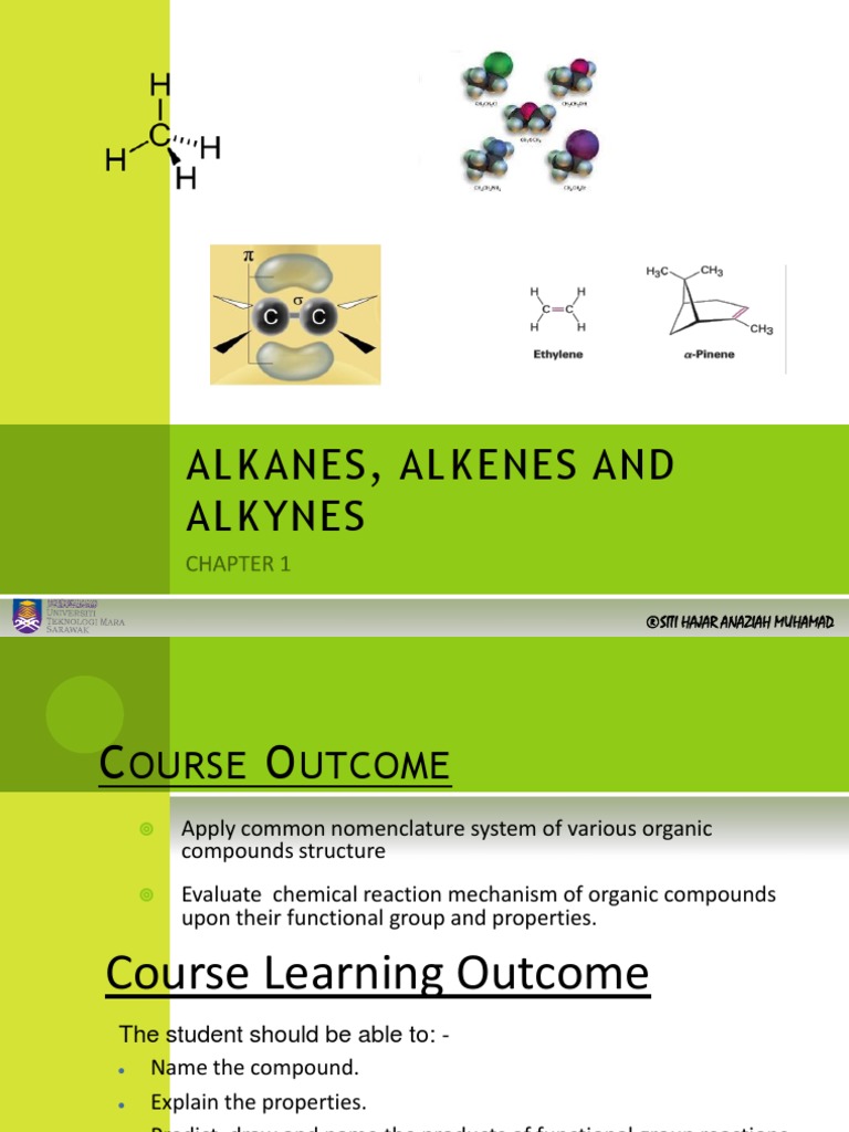 CHAPTER 1 - Alkanesm Alkenes, Alkynes | PDF | Alkane | Alkene