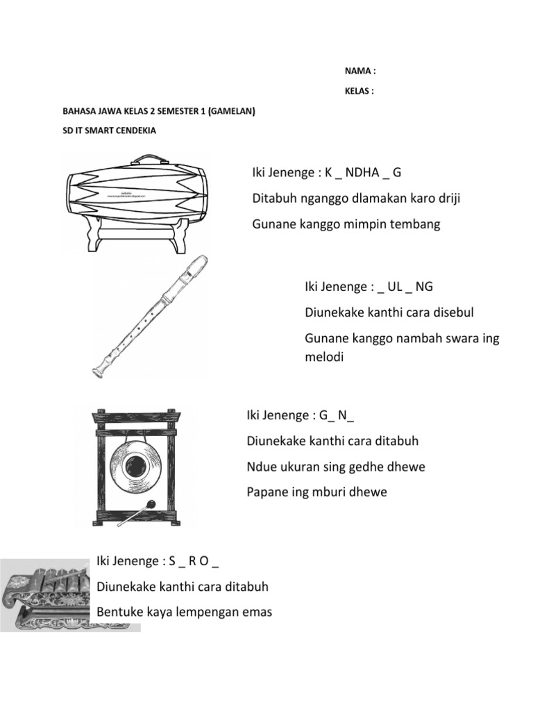 Kelas 2 Gamelan | PDF