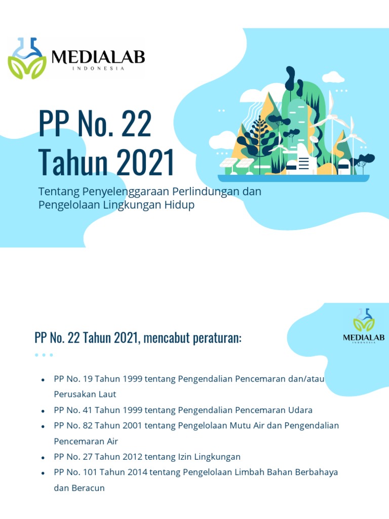 PP 22 Tahun 2021 - Perubahan Regulasi Acuan (BML) | PDF