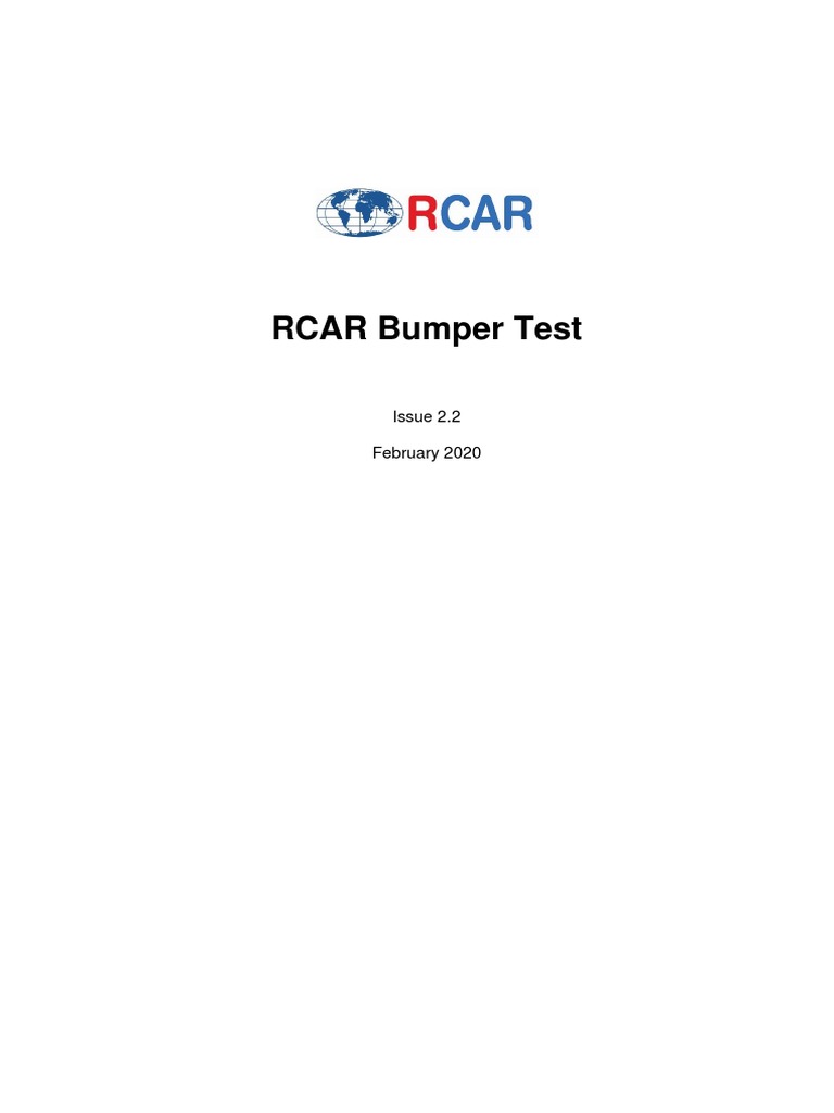 RCAR - Bumper - Test - Procedure - 2 - 2 - 2020 | Download Free PDF ...