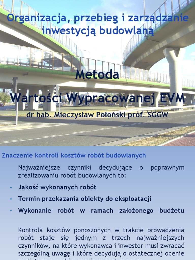 Metoda EVM Wyklad | PDF