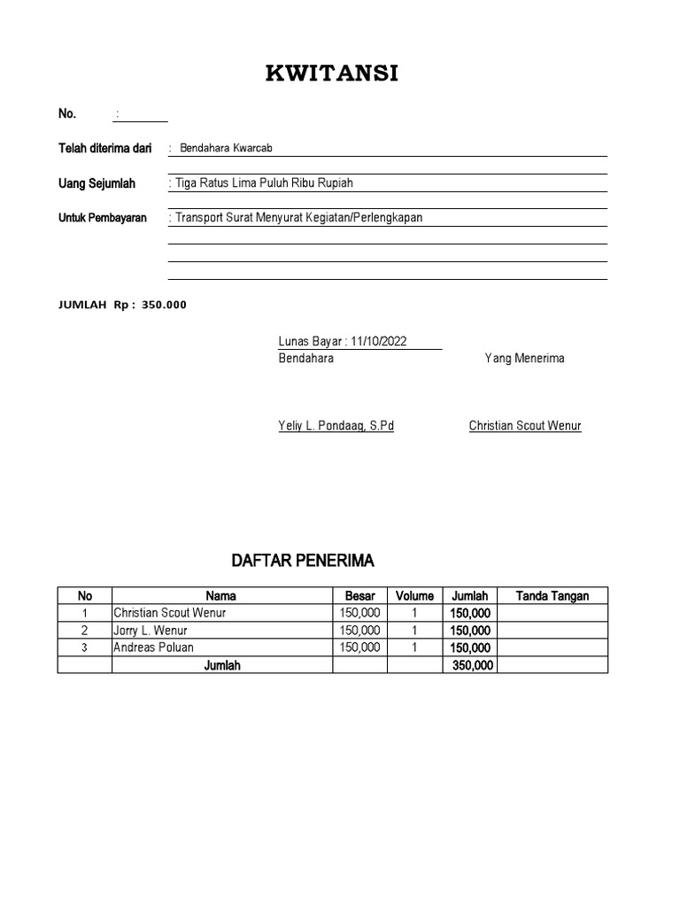 KWITANSI | PDF