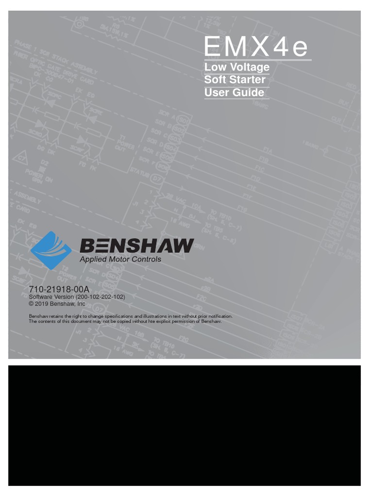 710 21918 00A Benshaw EMX4e User Manual - Web | PDF | Fuse (Electrical ...