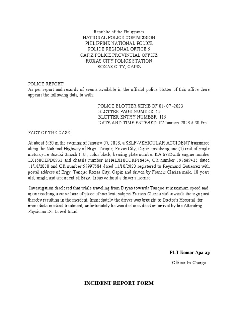 Spot Report BFP | PDF