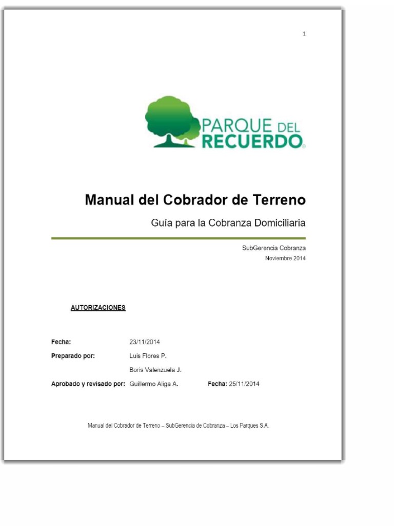 Manual De Cobranza Pdf