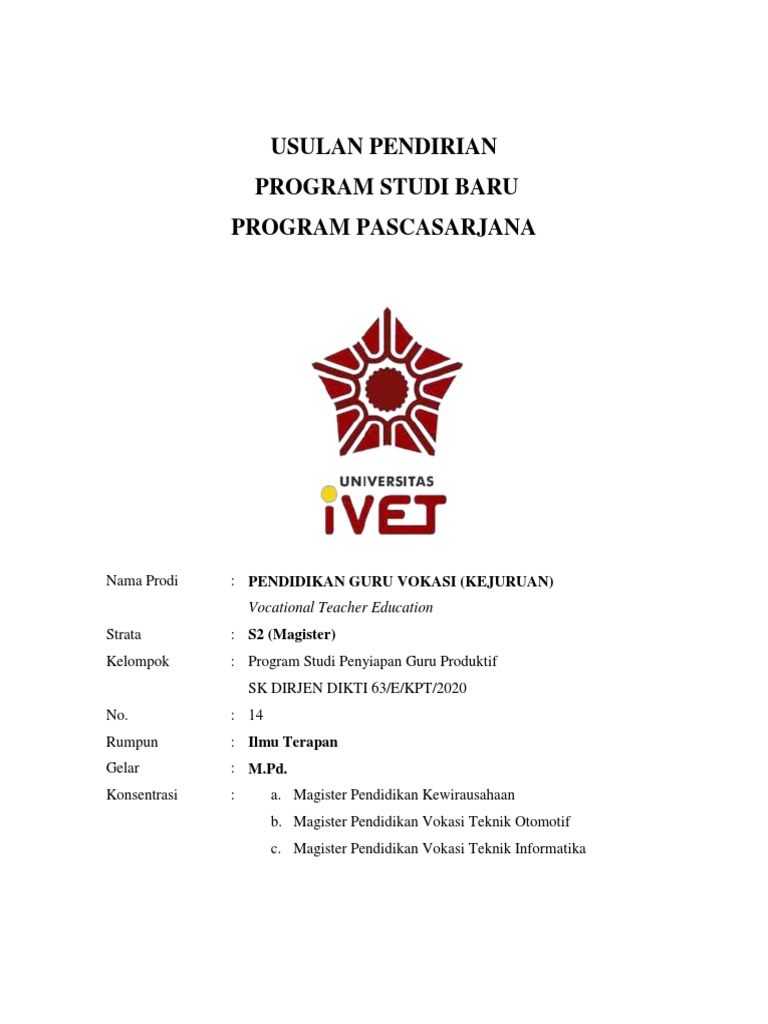 Magister Pendidikan Guru Vokasi | PDF