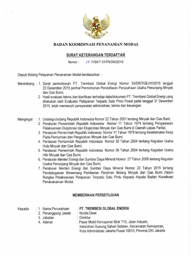 SKT MIGAS - Jasa Pelaksana Konstruksi | PDF