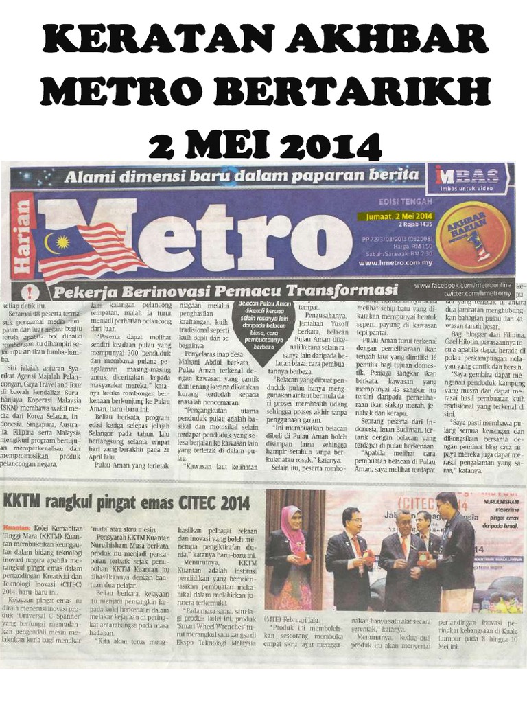 KERATAN AKHBAR A4 | PDF