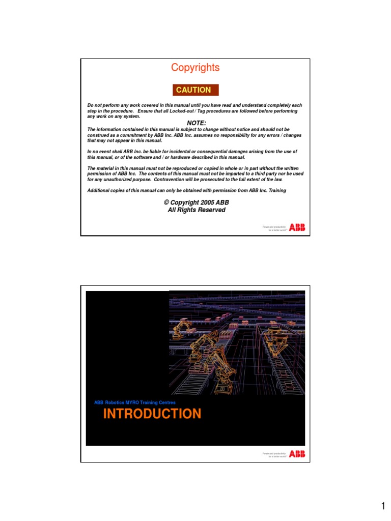 IRC5 Basic Operations Student Manual Rev3 Slideshow | PDF | Input/Output | Menu (Computing)