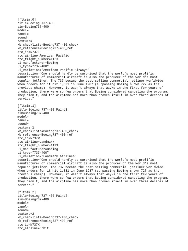 Aircraft CFG | PDF | Jet Engine | Transport