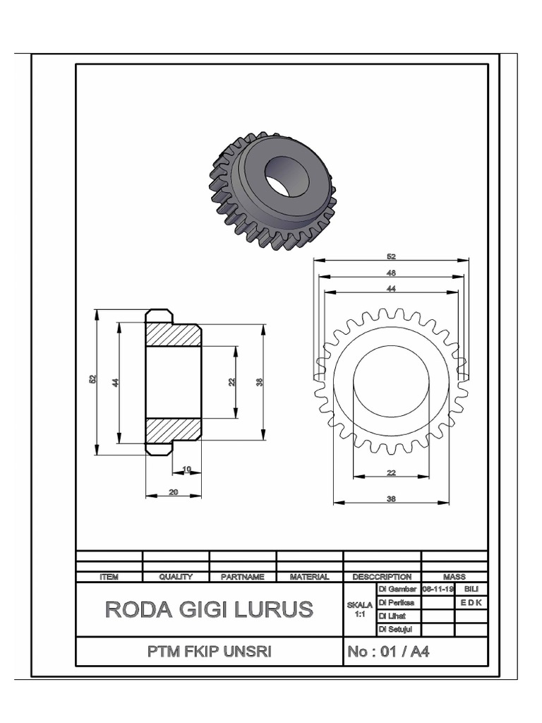 Jobsheet Roda Gigi | PDF