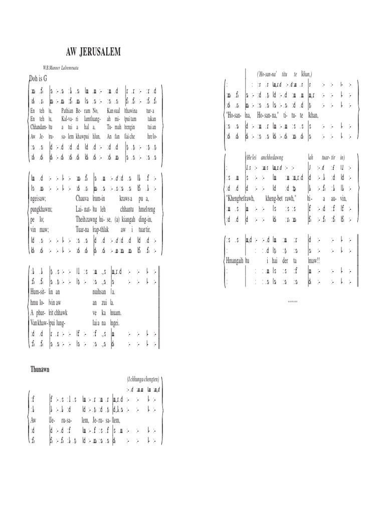 Aw Jerusalem | PDF