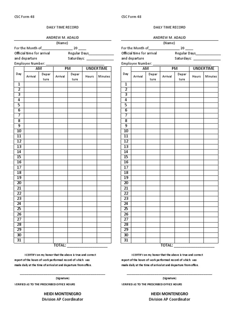 DTR For TEACHERS | PDF