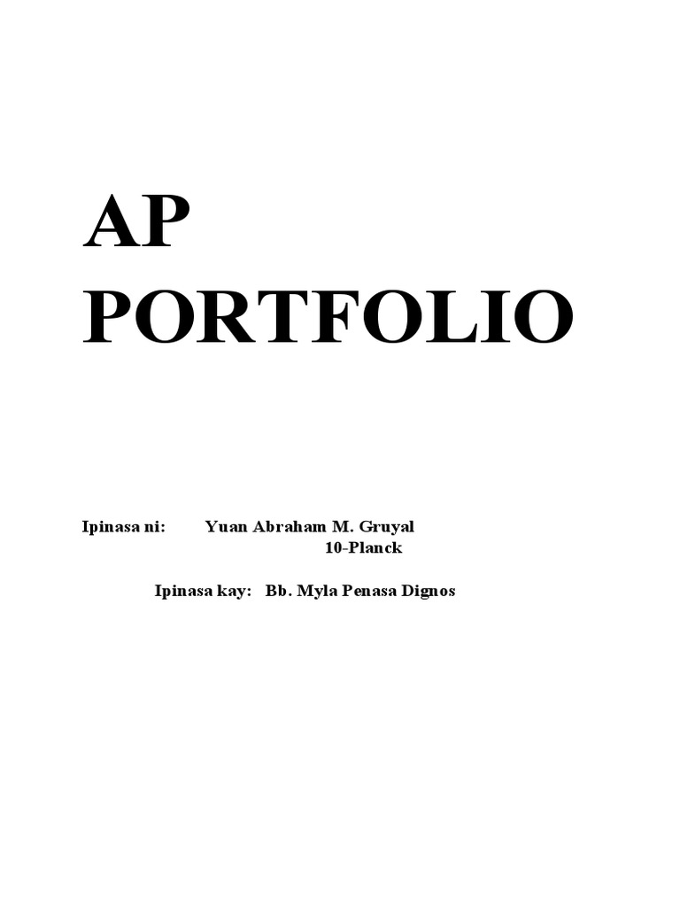 AP Portfolio | PDF