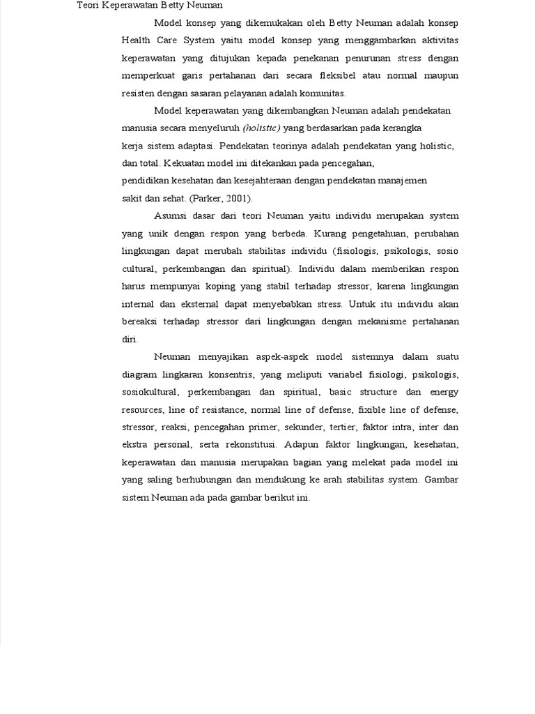 PDF Teori Betty Neuman Kel 4 | PDF